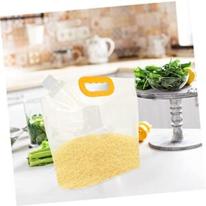 Zerodeko 10pcs Transparent grain bag food packaging bags clear storage bag clear storage tote stand up grain seal bag nut dispenser Dried Food Storage Bags Large Diameter rice grains