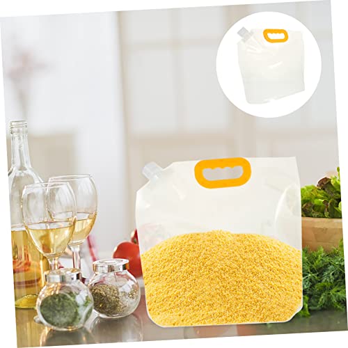 Zerodeko 10pcs Transparent grain bag food packaging bags clear storage bag clear storage tote stand up grain seal bag nut dispenser Dried Food Storage Bags Large Diameter rice grains