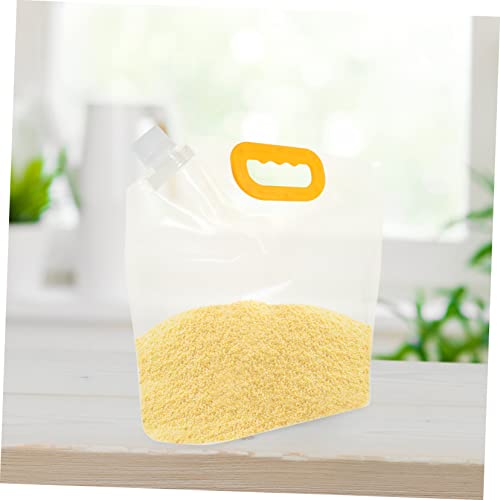 Zerodeko 10pcs Transparent grain bag food packaging bags clear storage bag clear storage tote stand up grain seal bag nut dispenser Dried Food Storage Bags Large Diameter rice grains