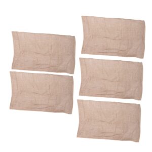 yardwe 5pcs sack jute vegetable storage bags vegetable jute bag kitchen storage bag mesh storage bag jute bags burlap bags potato storage muslin produce? bag food storage grow bag muslim