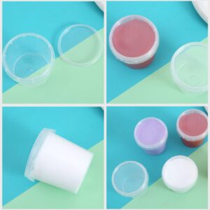 Toyvian Mini Mini Containers 18pcs Small Clear Plastic Buckets Ice Cream Tub Containers with Lid Handle Tiny Plastic Pails for Food Drinks Storage 150ml Transparent Snoop Slimes Snoop Slimes