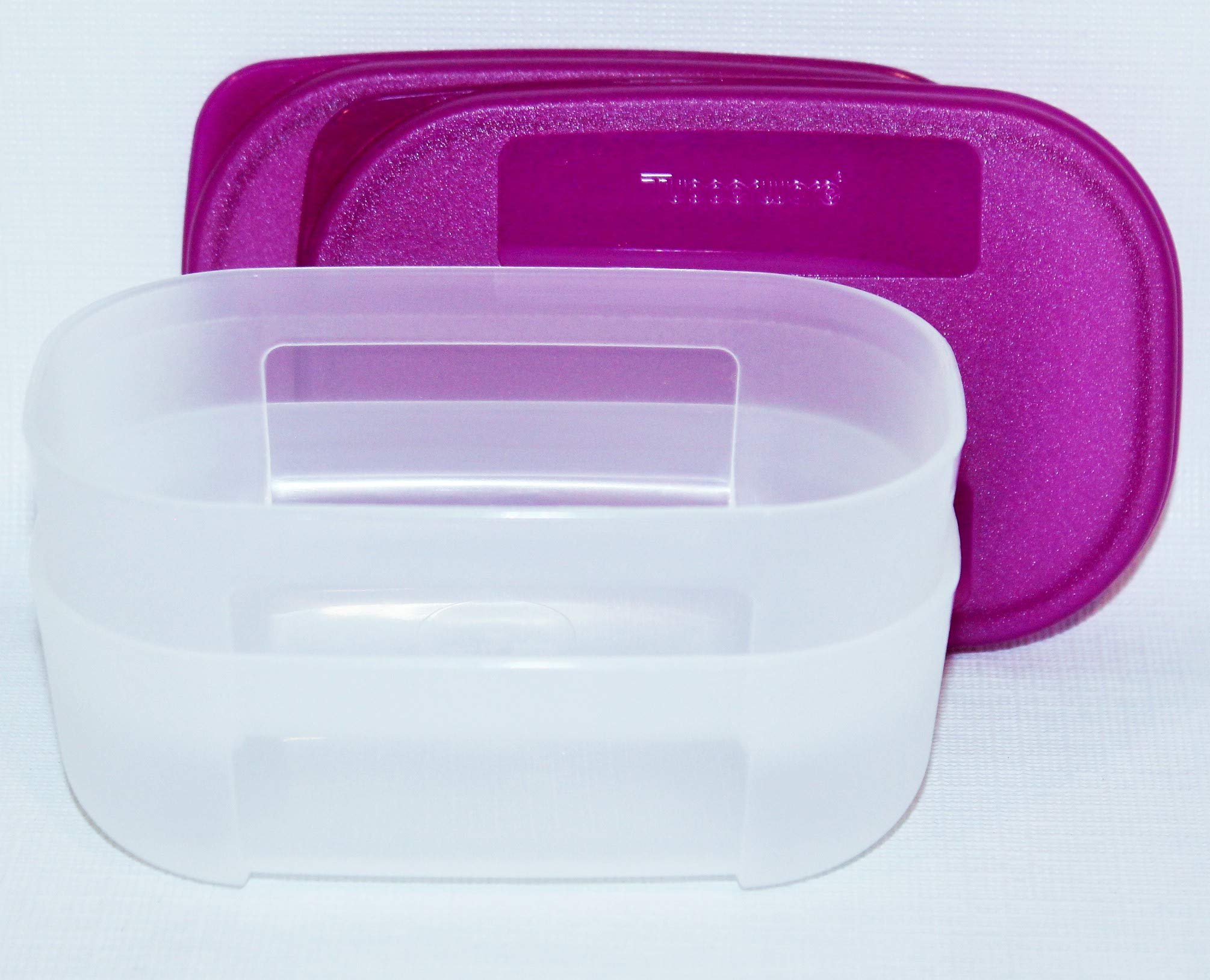 Tupperware Set of 2 Freezer Mates Mini Containers 4 Ounces Purple