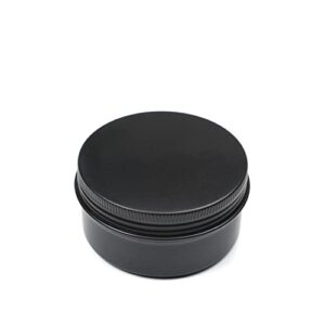 Othmro 3pcs 2.7oz Metal Round Tins Aluminum Tin Cans Containers with Screw Lid, 68 * 35mm(DxH) Black tin cans for Salve, Spices, Lip Balm, Tea or Candies 80ml