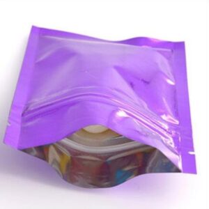 100 PCS Colorful Self Sealing Vacuum Aluminum Foil Packaging Bags Ziplock Mylar Packing Pouch Wholesale Heat Sealing Food Grade Sample Storage Bags Pouches Perfect for Sample Giveaway (7.5 * 6.5cm)