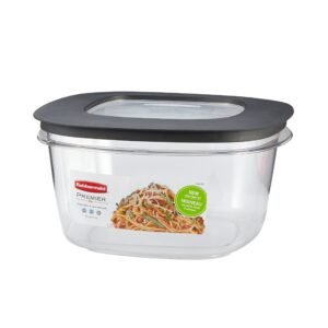 Rubbermaid Premier Easy Find Lids Food Storage Containers, 14 Cup, Gray