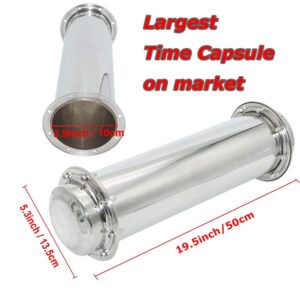 ZBMZB Large 19.5inch Stainless Steel Time Capsule Waterproof Container/Storage Bury