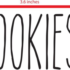 Vinyl Sticker Decal for Dishware Variety of Words to Choose From (Sticker Only) (Cookies)