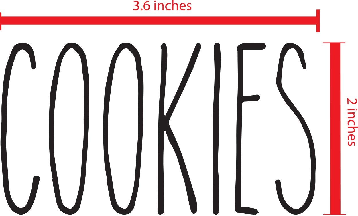 Vinyl Sticker Decal for Dishware Variety of Words to Choose From (Sticker Only) (Cookies)