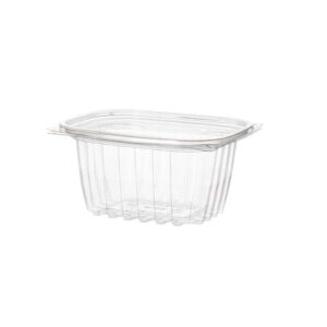 eco-products clear disposable rectangular deli container with lid, eco-friendly compostable pla plastic food container, 16 oz, case of 300