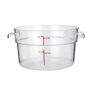 winco round storage container, 2-quart