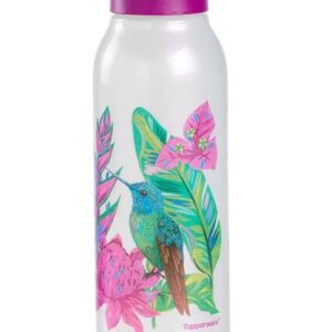 New Tupperware Hummingbird Medium ECO Shimmers Water Bottle 25oz / 750ml Purple