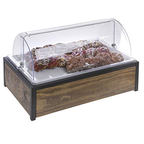 HUBERT Rolltop Chafer Cover Full Size Polycarbonate - 21 1/4 L x 13 1/4 W x 7 1/2 H