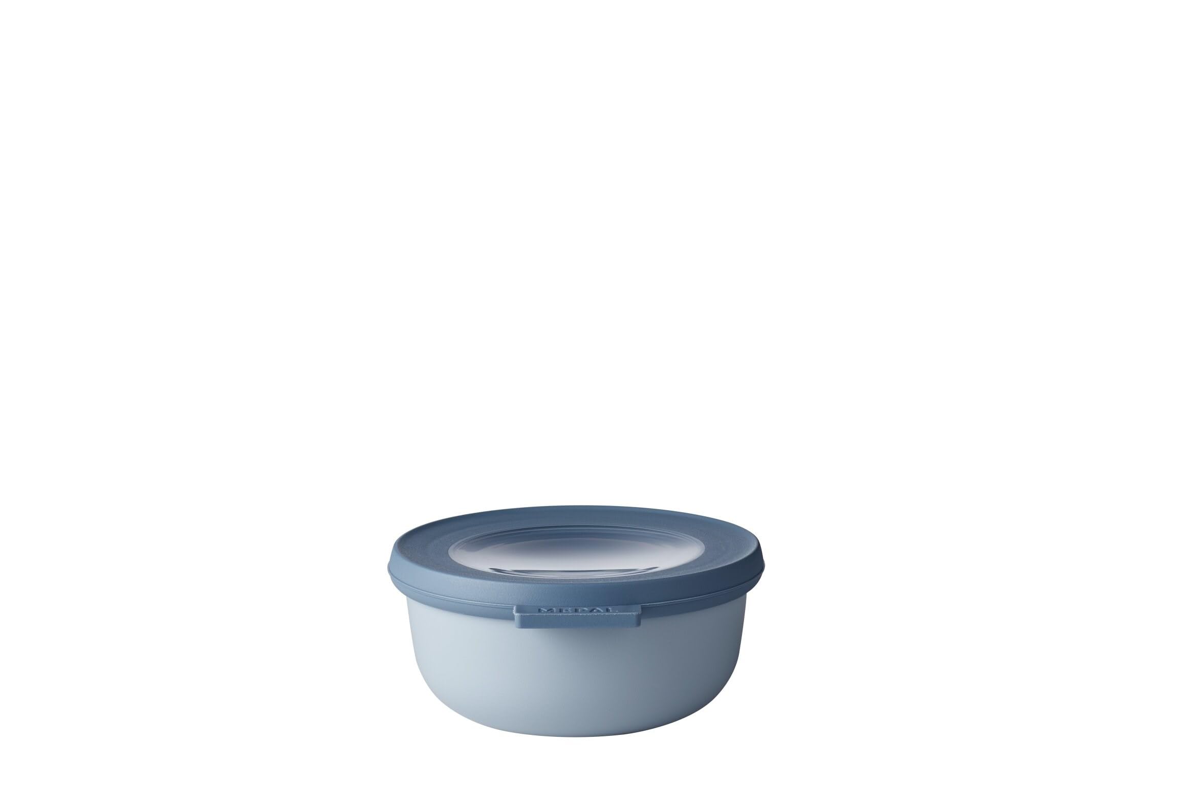 Mepal Rosti Cirqula Multi Food Storage and Serving Bowl with Lid, Low Bowl-11oz, Nordic Blue