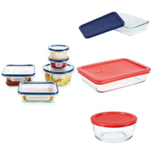 pyrex storage container set 10 piece + 3 cup + 3 cup + 4 cup bundle