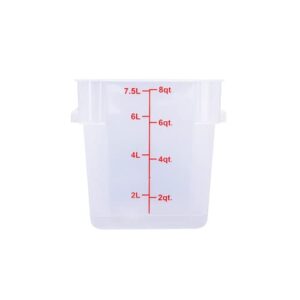 cenpro 29a-054 square food storage container - 8 qt. capacity - translucent - nsf