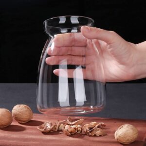 RockTrend Clear Glass Food Sealed Storage Container Spice Jar Coffee Bean Storage Jar with Wooden Lid