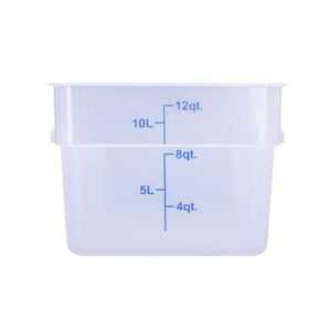 cenpro 29a-057 square food storage container - 12 qt. capacity - translucent - nsf