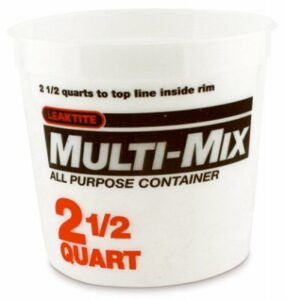 leaktite clear 2.5 qt. plastic bucket