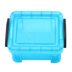 Sevenfly Family Plastic Storage Bin with Lid Medicine Box Lockable Container ​for Toy Desktop Jewelry Accessory Drawer Or Kitchen,blue