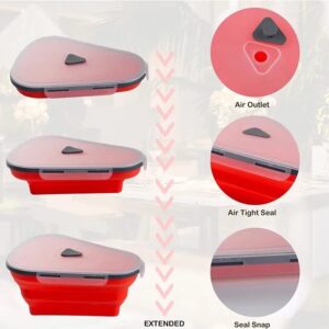 Wavebox Silicone Expandable Foldable Reusable Leftover Pizza Slice Storage Container