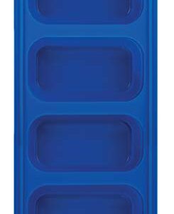 HIC Kitchen Prep-N-Freeze Portion Tray with Lid, Collapsible LFGB Silicone, 6-Ounce Sections