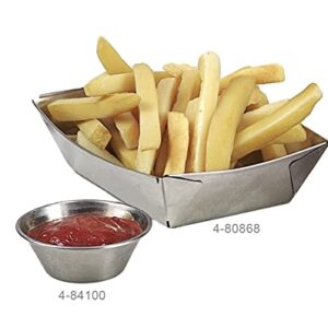 G.E.T. 4-80868 Stainless Steel French Fry Boat Tray, (Qty,1) (Sauce Cup Sold Separately)