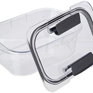 Sistema Food Storage Container, 920 ml, Clear with Grey Clips and Seal