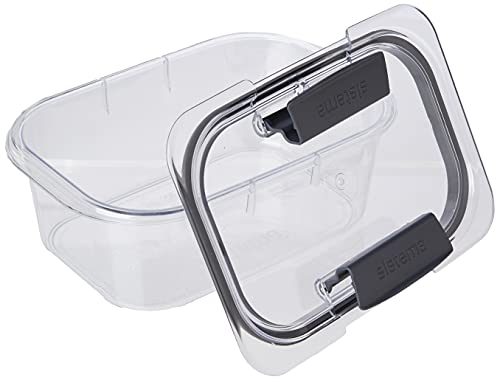 Sistema Food Storage Container, 920 ml, Clear with Grey Clips and Seal