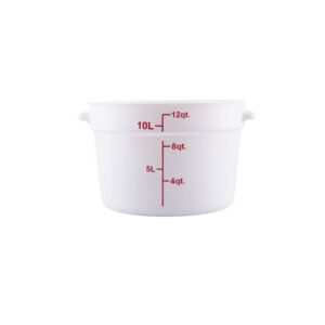 cenpro 29a-056 round food storage container - 12 qt. capacity - white - nsf