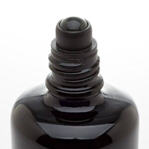 Infinity Jars 20 ml (.67 fl oz) Black Ultraviolet Glass Bottle w/Glass Ball Roll on Tip