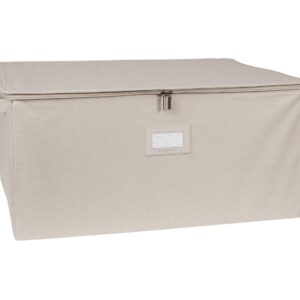 Covermates Platter Serveware Storage Box - Durable Polyester, Dual Zippers, Carrying Handles, ID Window, Kitchen Storage-Beige Heather