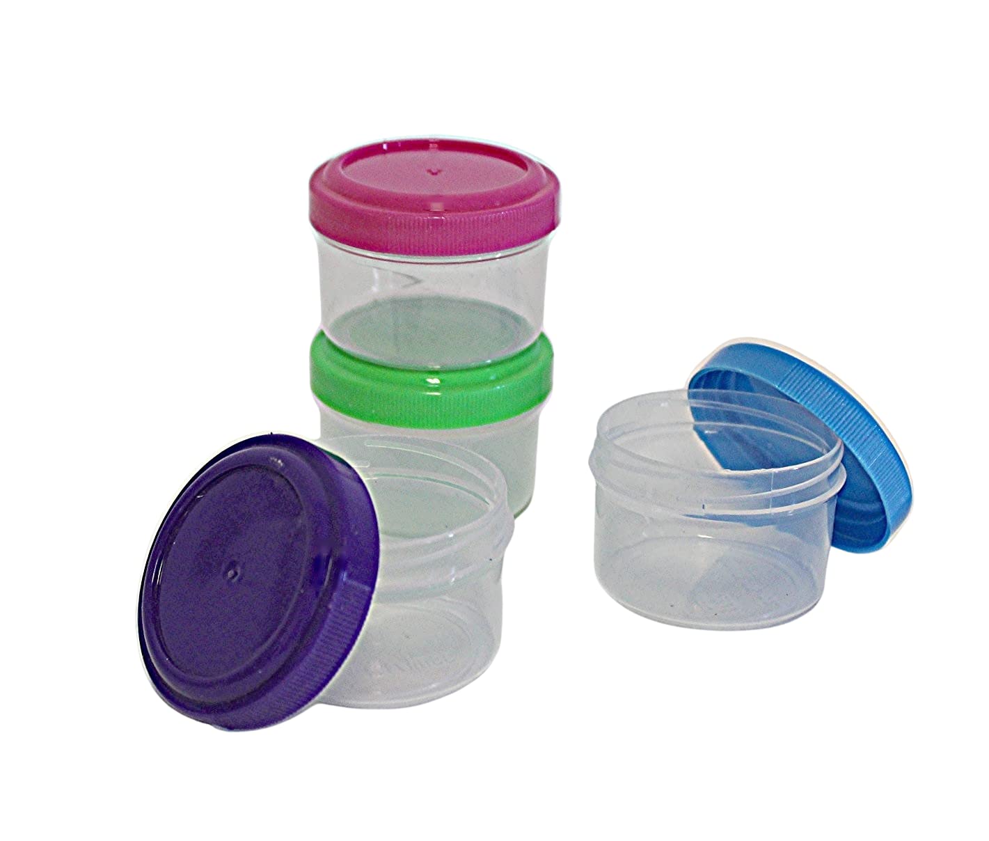 Twist Top Salad Dressing Cups Kitchen Storage Container Pack of 4 Reusable Dipping Sauce