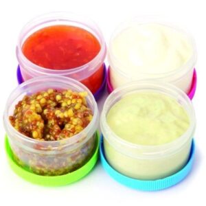 Twist Top Salad Dressing Cups Kitchen Storage Container Pack of 4 Reusable Dipping Sauce