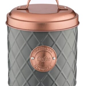 Typhoon Henrik Grey Lid Coffee Storage Canister with Copper Lid, 12 CM