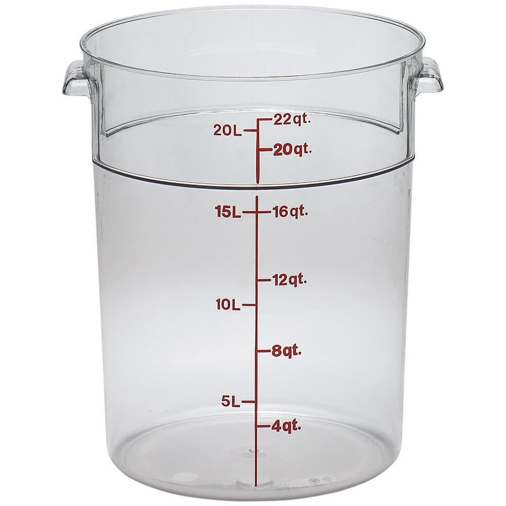 Cambro RFSCW22135, 22 qt Polycarbonate Food Storage Container - Camwear Round (78596)