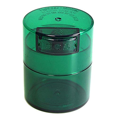 Minivac - 10g to 30 grams Vacuum Sealed Container - Green Tint