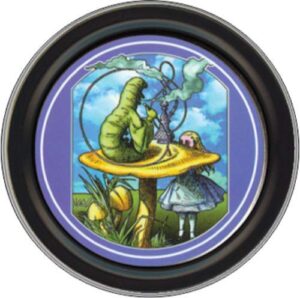 stash tins - alice by: mikio kennedy 3.5" round storage container