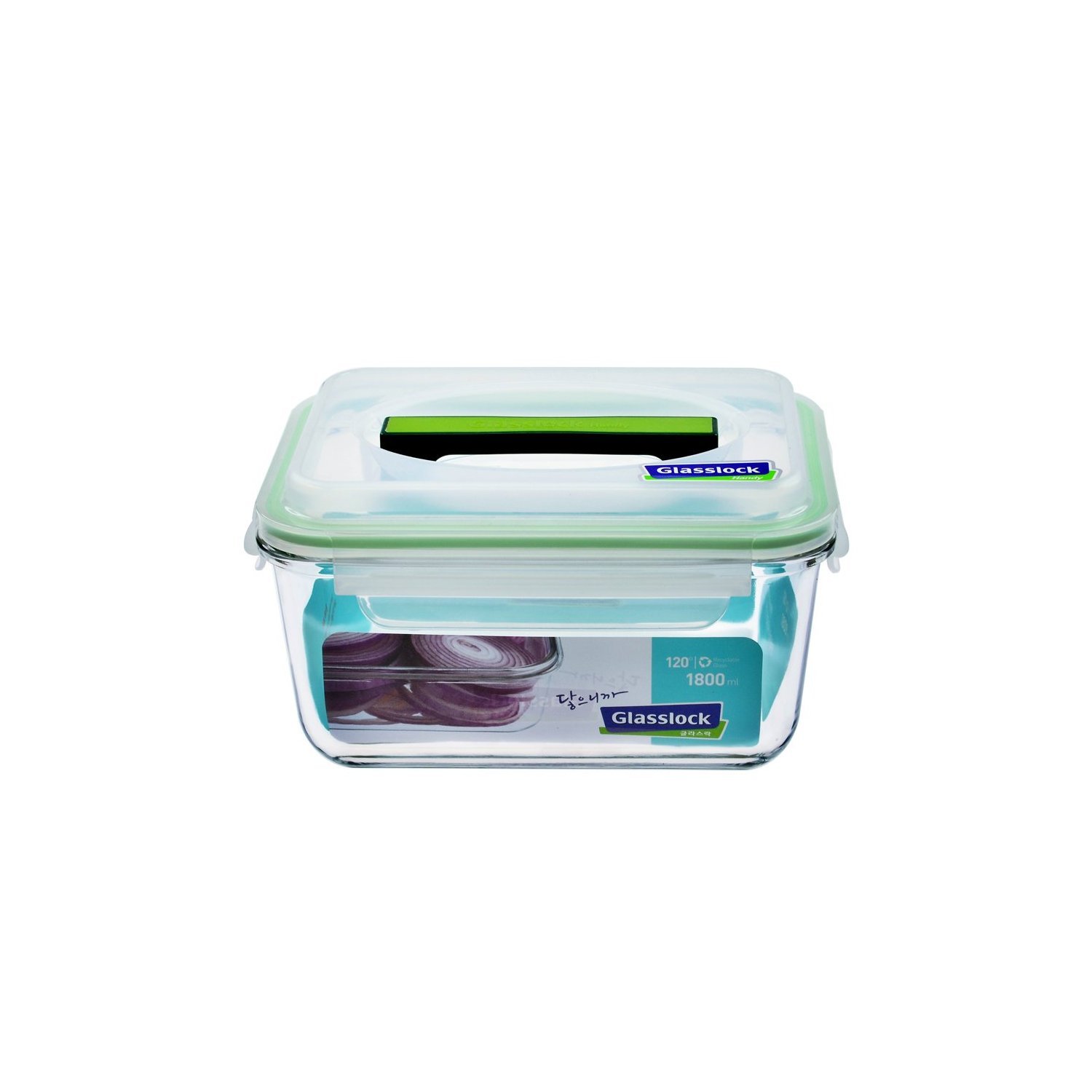 GLASS LOCK 1800ml Handy Food Container, 1 EA