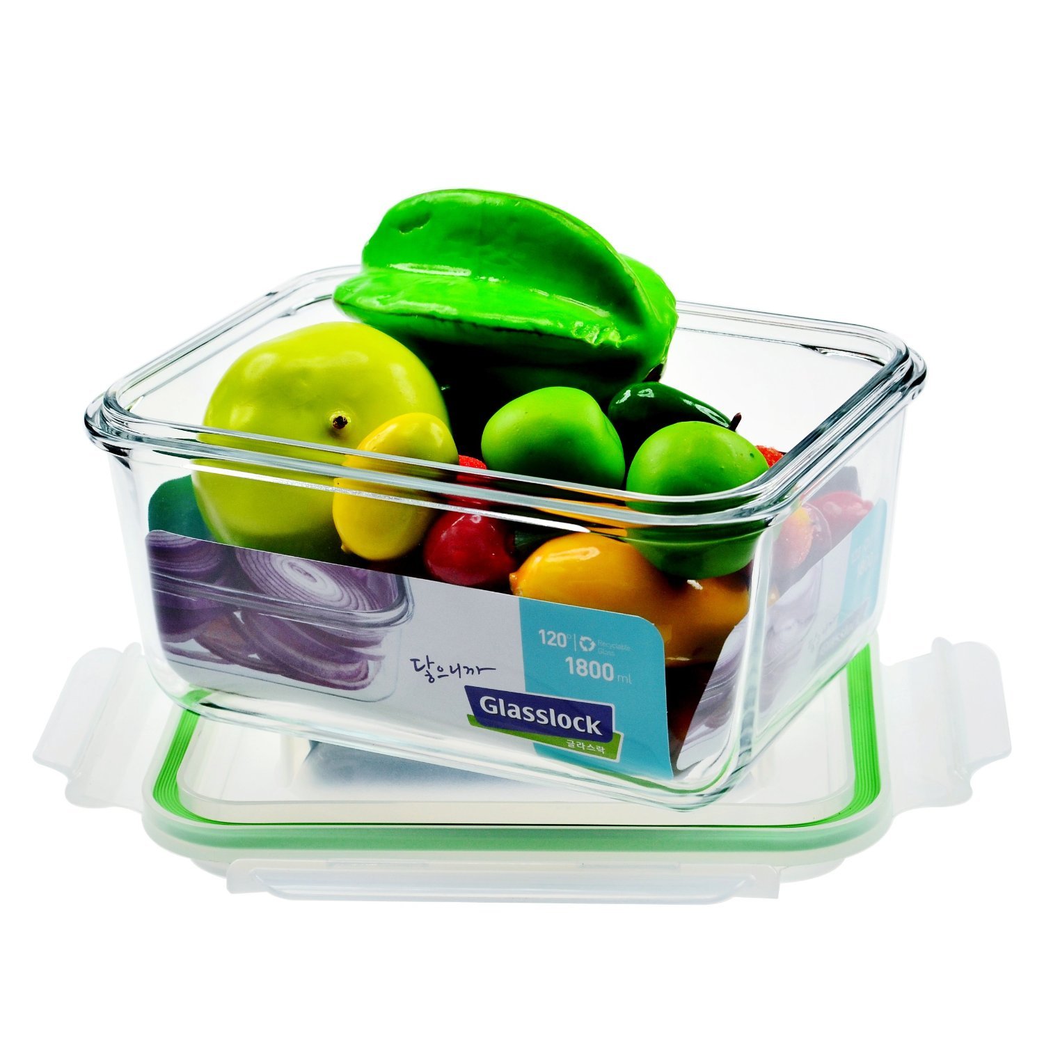 GLASS LOCK 1800ml Handy Food Container, 1 EA