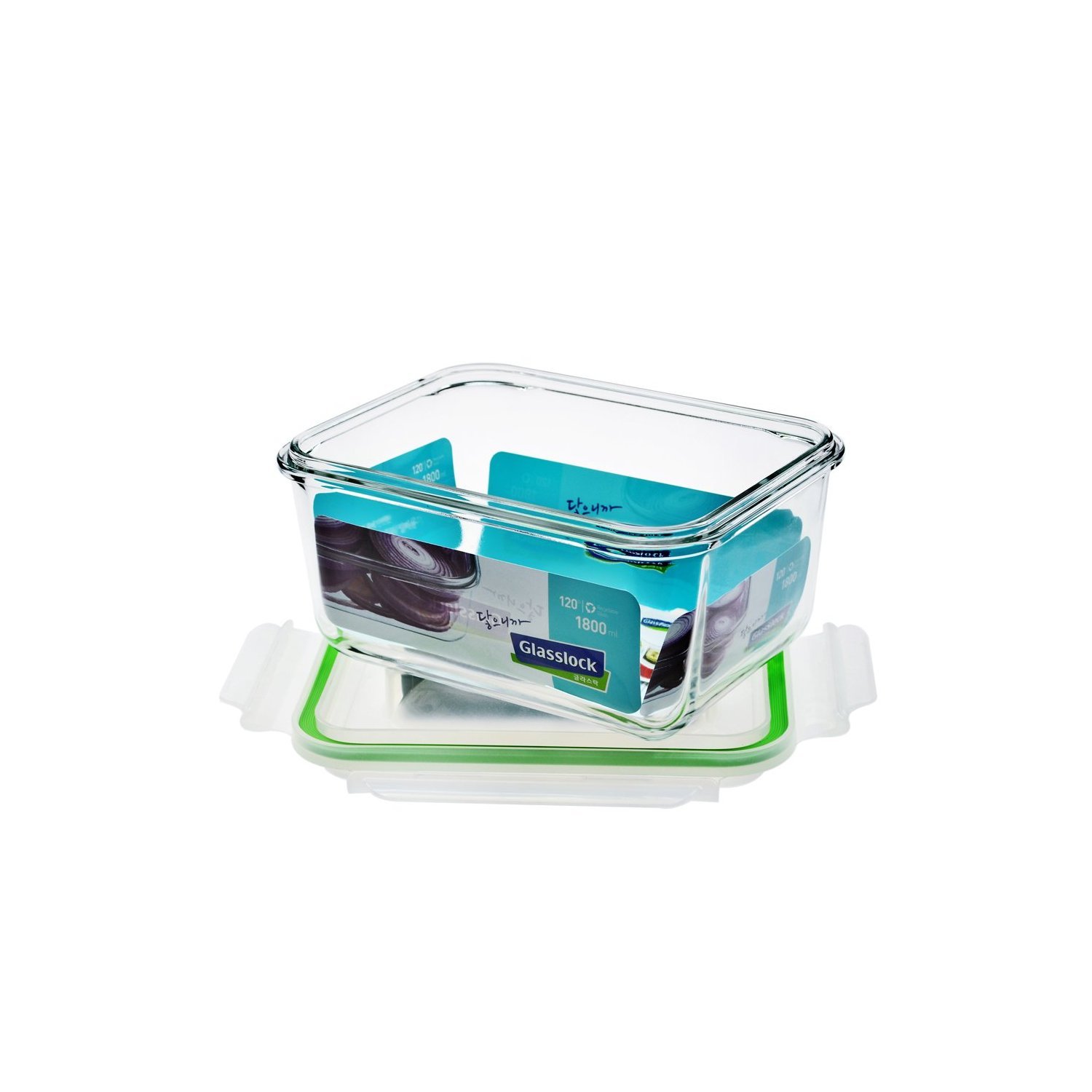 GLASS LOCK 1800ml Handy Food Container, 1 EA