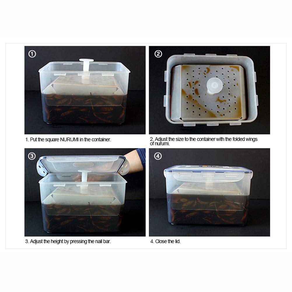 Nurumi Circle & Square Food Fermentation Storage Convenient Airtight Container (Square)