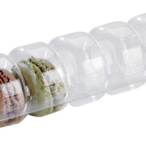 PacknWood 210MACINS7 Long Clear Insert 7 Macarons - 8.4 x 2.4 x 0.8 In44; Pack Of 150