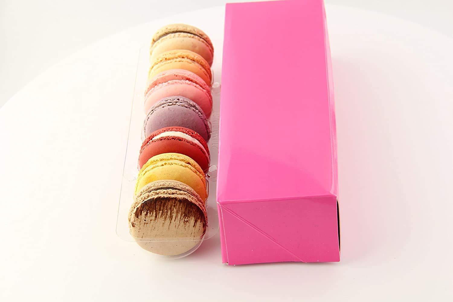 PacknWood 210MACINS7 Long Clear Insert 7 Macarons - 8.4 x 2.4 x 0.8 In44; Pack Of 150