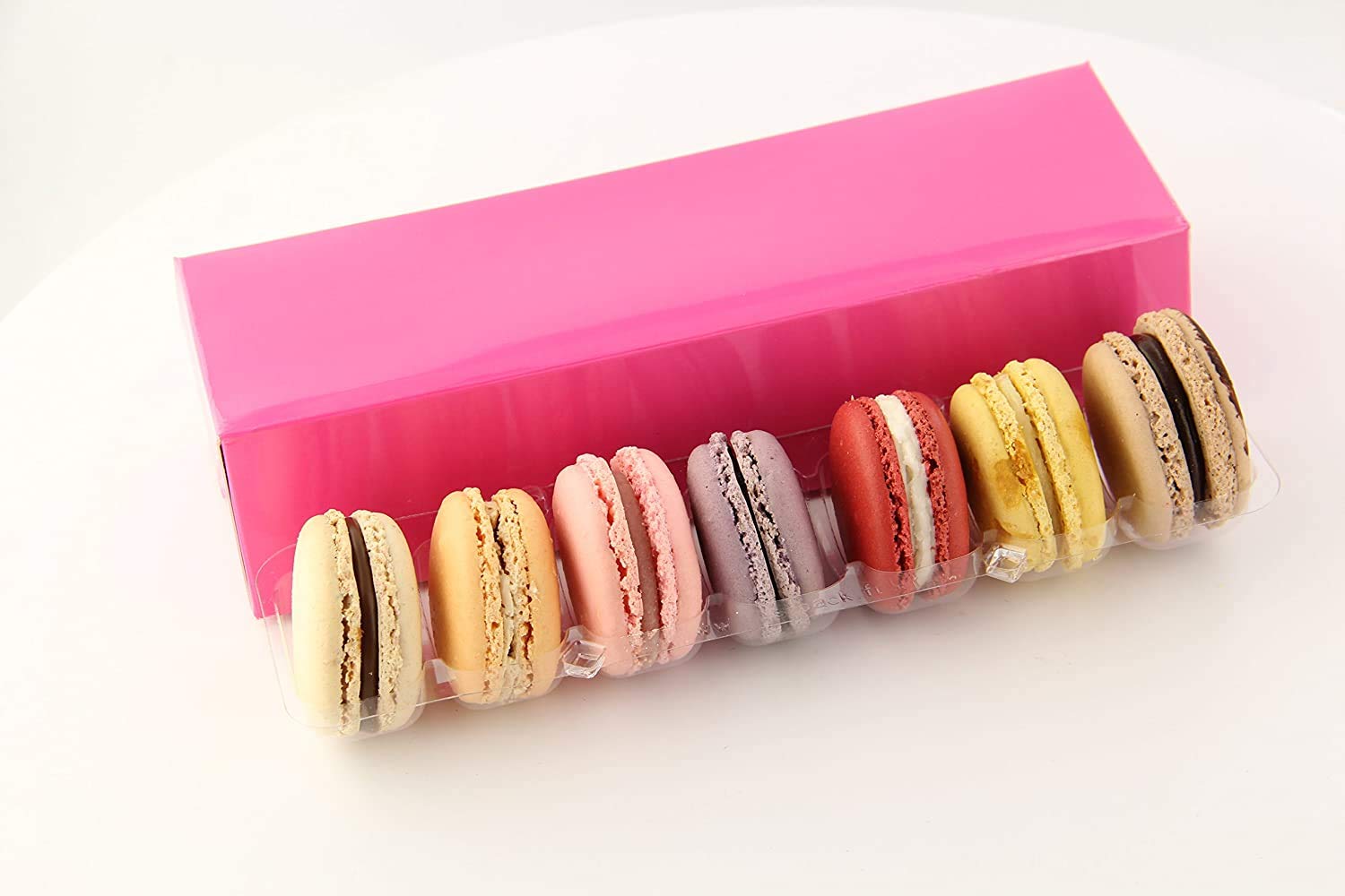 PacknWood 210MACINS7 Long Clear Insert 7 Macarons - 8.4 x 2.4 x 0.8 In44; Pack Of 150