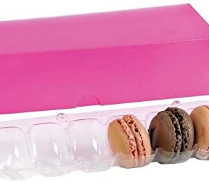 PacknWood 210MACINS7 Long Clear Insert 7 Macarons - 8.4 x 2.4 x 0.8 In44; Pack Of 150