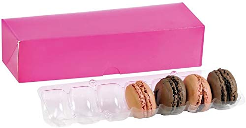 PacknWood 210MACINS7 Long Clear Insert 7 Macarons - 8.4 x 2.4 x 0.8 In44; Pack Of 150