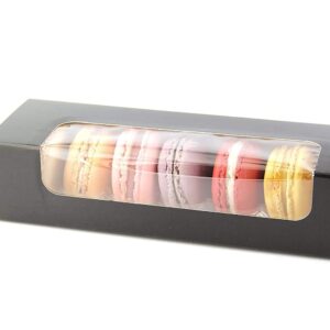 PacknWood 210MACINS7 Long Clear Insert 7 Macarons - 8.4 x 2.4 x 0.8 In44; Pack Of 150