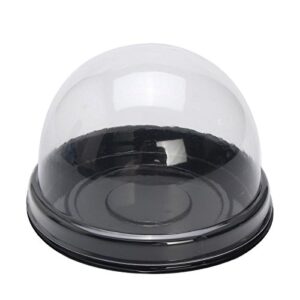 katoot@ gold black clear plastic mini cupcake boxes 50pcs/set cake packing boxes muffin pod dome box wedding birthday gifts boxes (black)