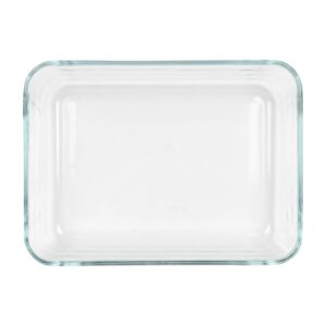 Pyrex (1 7210 Glass Dish & (1) 7210-PC Muddy Aqua Lid Made in the USA