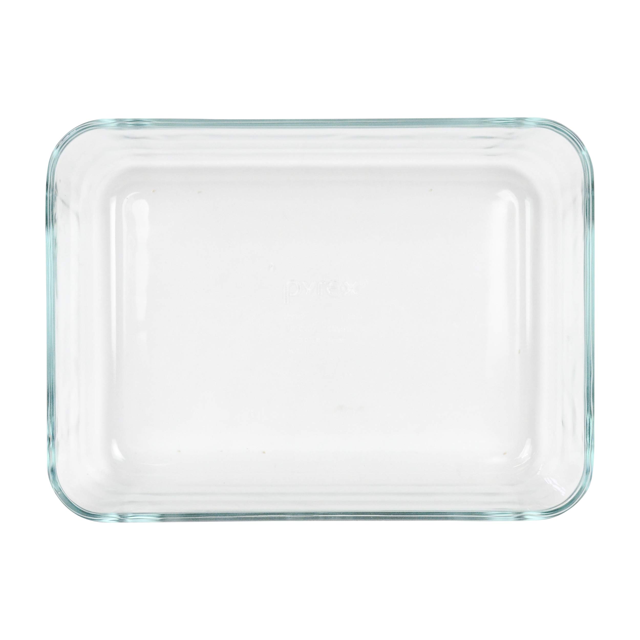 Pyrex (1 7210 Glass Dish & (1) 7210-PC Muddy Aqua Lid Made in the USA